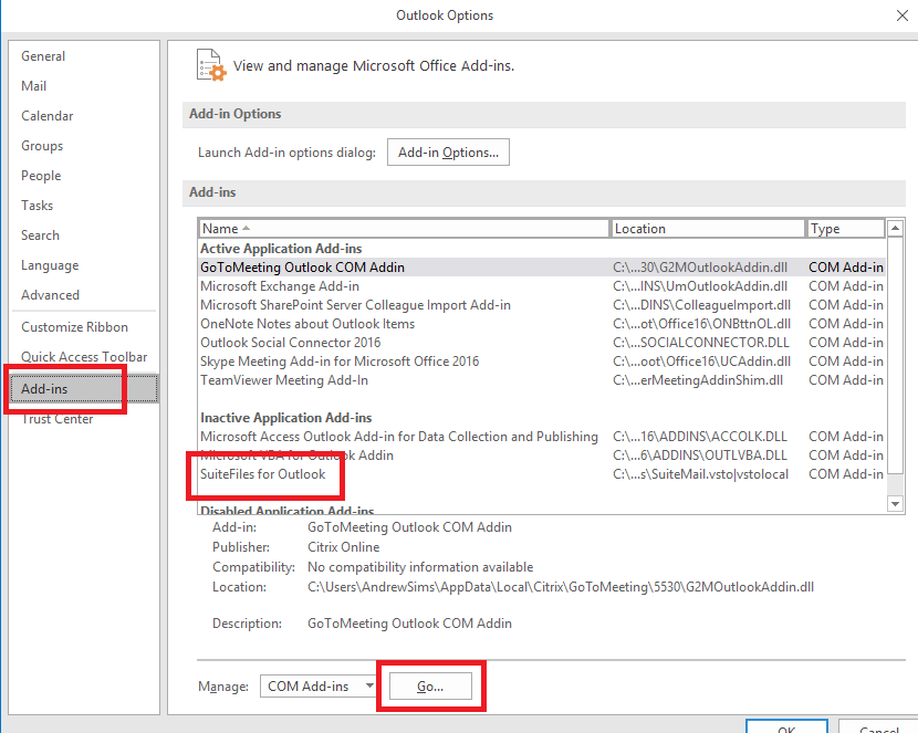 Common Outlook add-in Issues